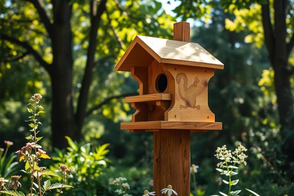 Eichhörnchen Futterhaus selber bau Gartenhaus-Blog